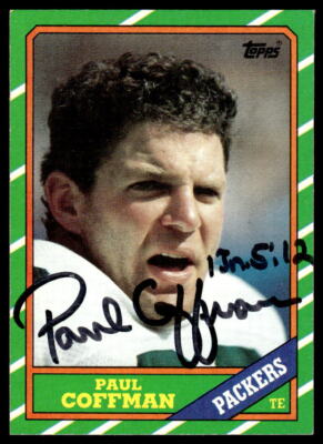 Paul Coffman Signed GREEN BAY PACKERS Card 1986 Topps | eBay