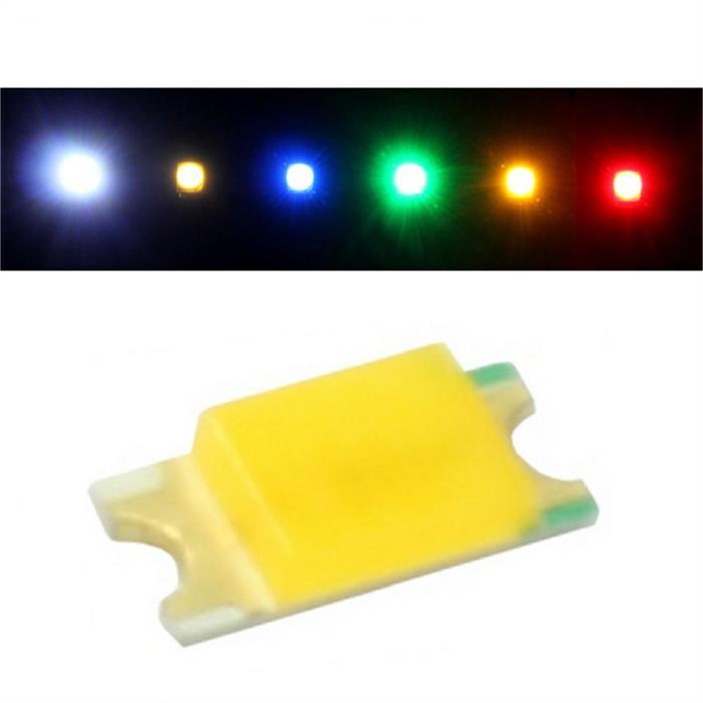 20x Superbright LEDs SMD 0603 Cold White 6000K 20mA 2,9V 130…150mcd 120 ...