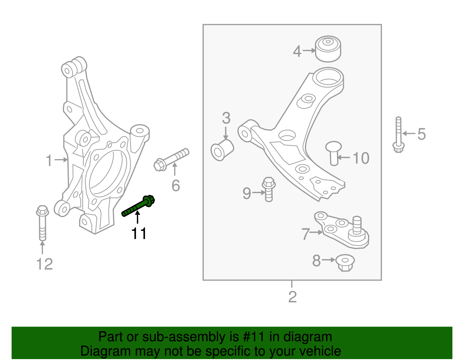 Kia 545624H000 Genuine OEM Lower CNTRL Arm Front Bolt for sale online ...