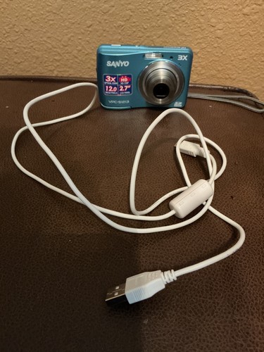 Sanyo Digital Camera VPC-S1213 3x Optical Zoom 12MP Blue LCD Camera | eBay