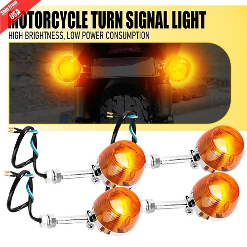 4X LED Motorcycle Turn Signal Light For Honda C70 CT70 CT90 XL100 CB350 ...
