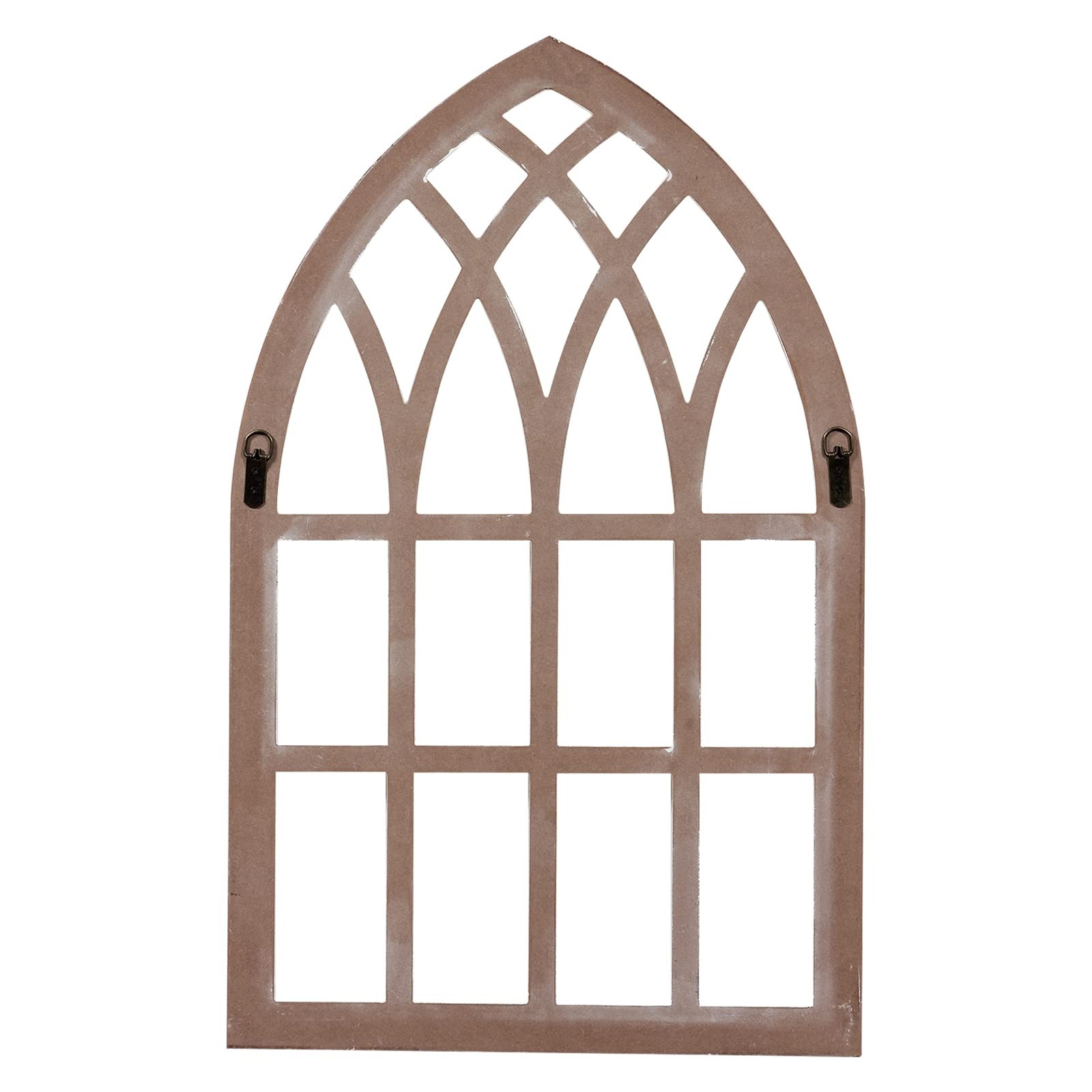 Rustic Arched Window Frame 20 x 32 Inch, Hanging Distressed White ...