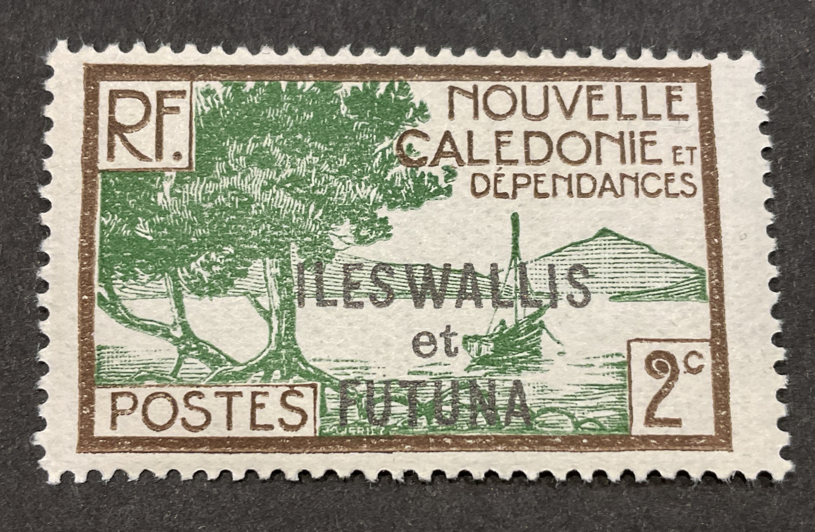 1930 France 2c overprinted Wallis & Futuna New Caledonia/Caledonia ...