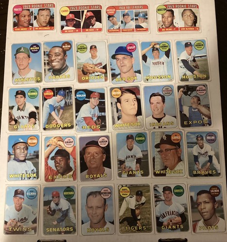 1969 Topps Vintage Baseball Card Lot 106 Cards Excellent Condition | eBay