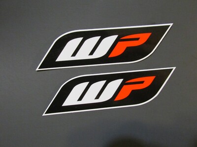 Two WP Suspension Racing Logo Decals Stickers Sponsor TTR 50 110 125 ...