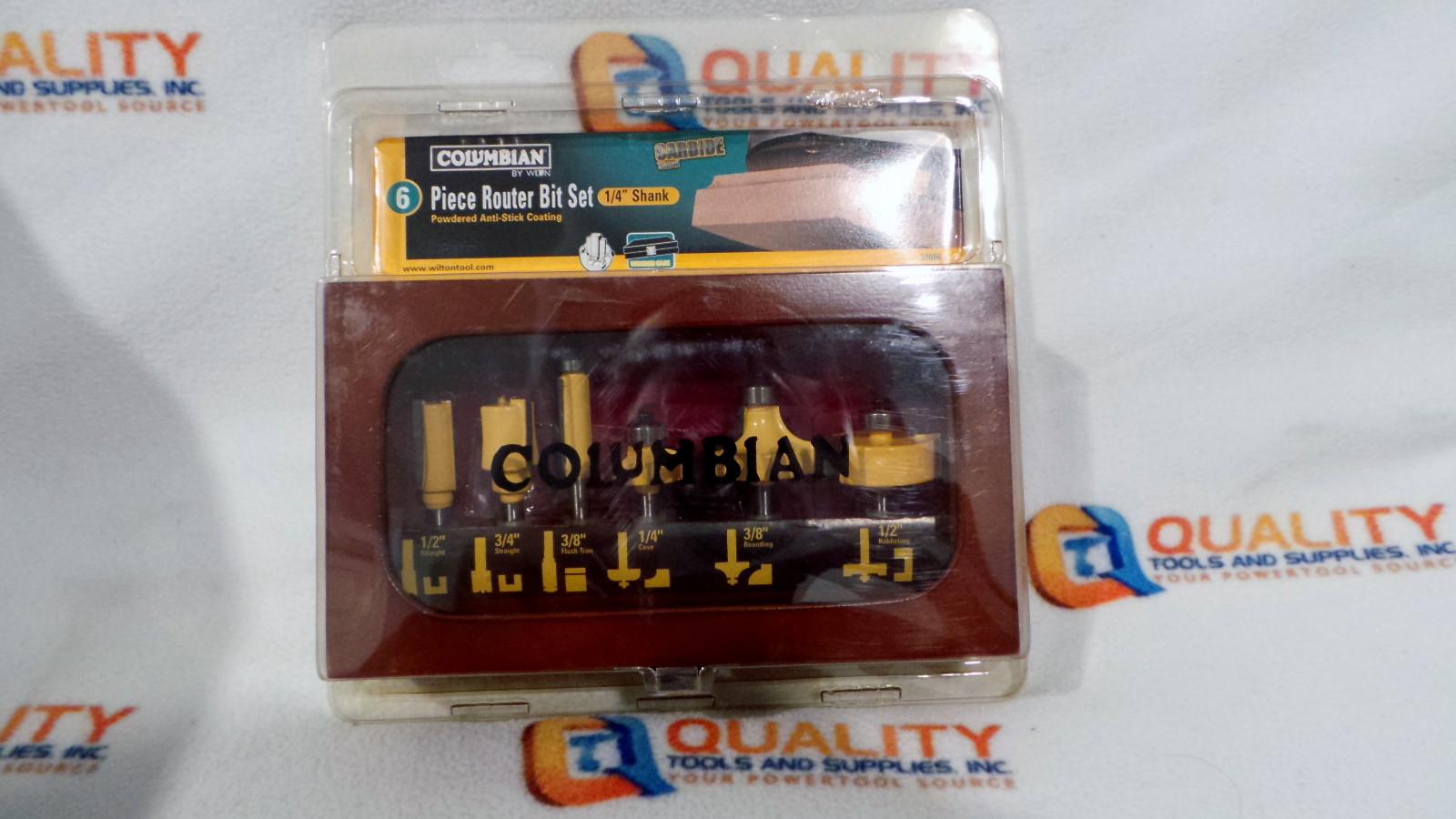 Columbian by Wilton 33006 6 PC Router Bit Set 1/4" Shank Carbide Tipped ...