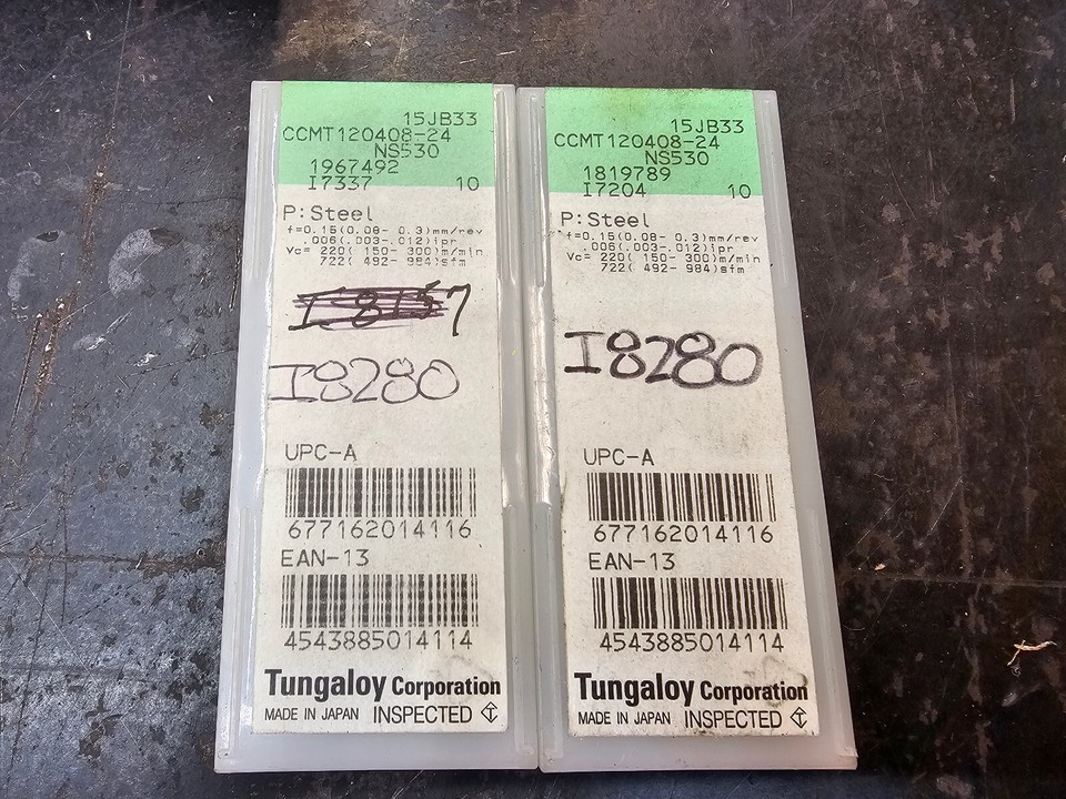 Qty 10 Tungaloy CCMT 120408 CCMT120408-24 15JB33 NS530 Grade Carbide ...