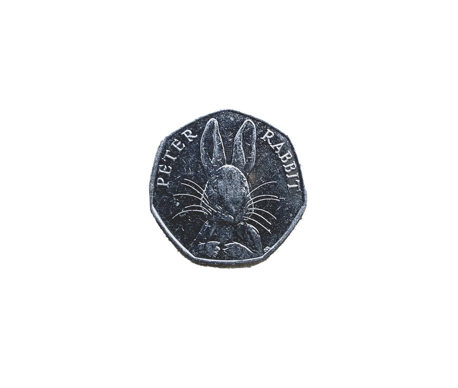 RARE PETER RABBIT HALF WHISKER 50p COIN 2016 BEATRIX POTTER COLLECTABLE ...