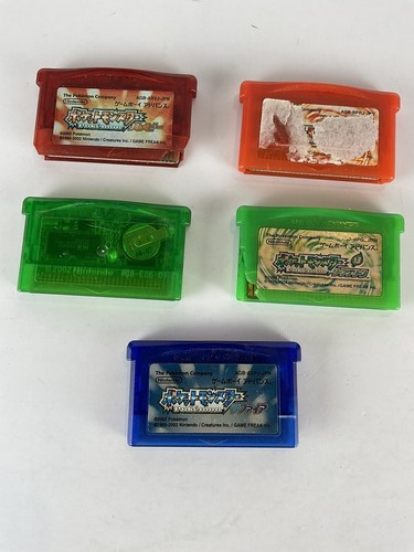 Pokemon Ruby Sapphire Emerald Fire Red Leaf Green Japanese Gameboy ...