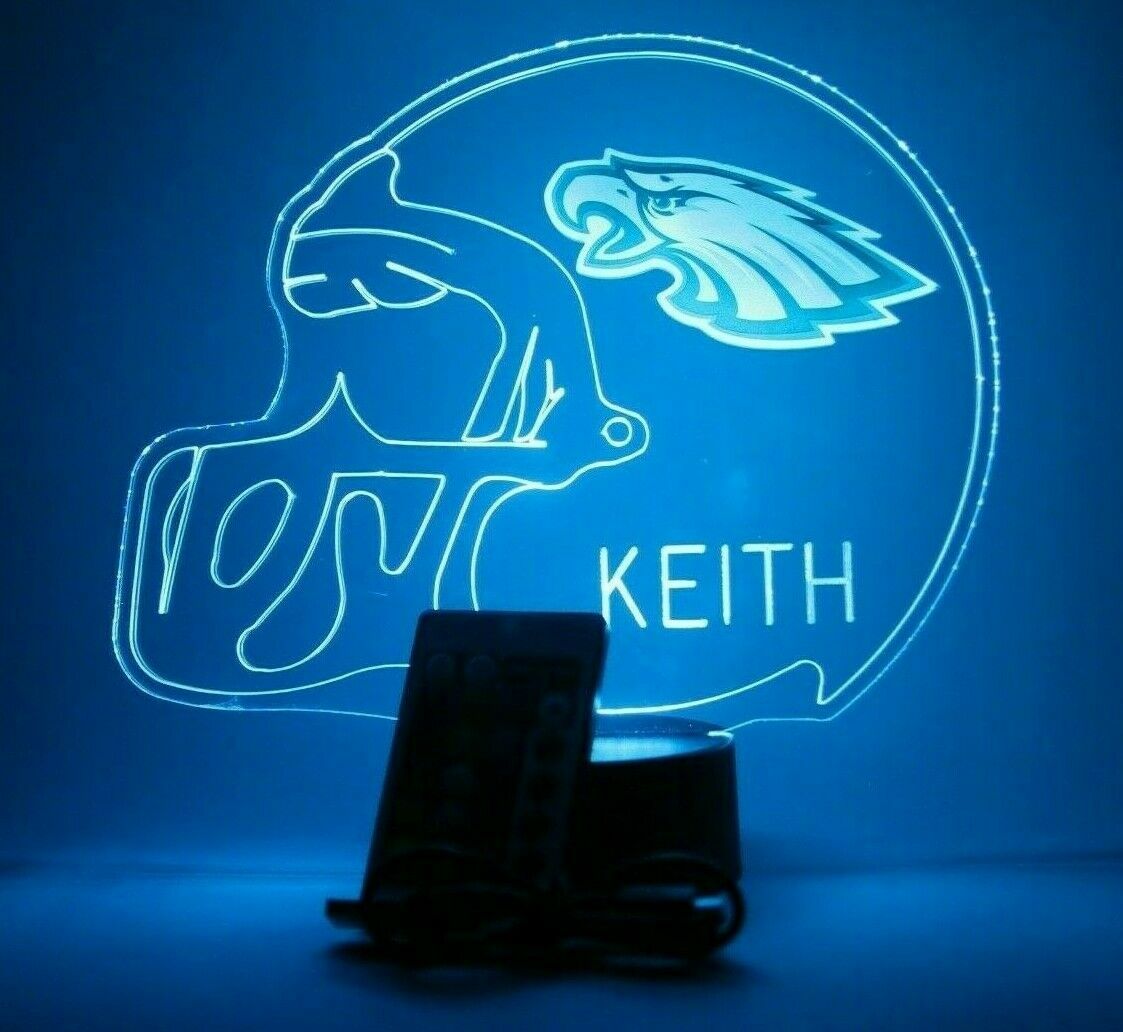 Philadelphia Eagles Night Light Football LED Sports Fan Lamp ...