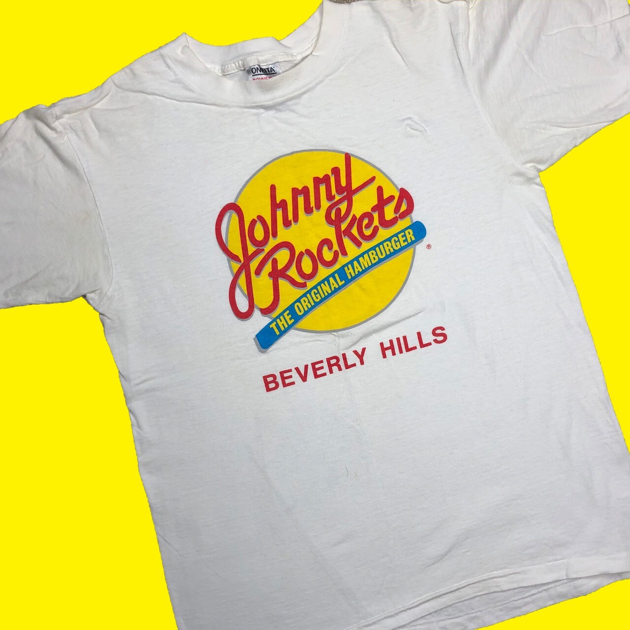 90s Johnny Rocket's Beverly Hills Vintage White Oneit… - Gem