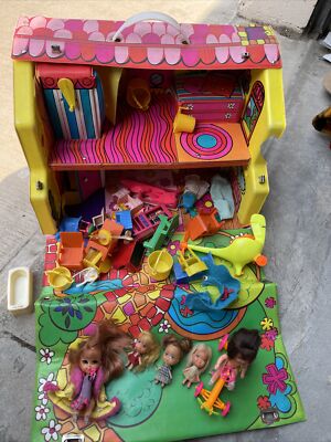 1968 Mattel Liddle Kiddles Talking Townhouse Doll Case W Dolls N ...
