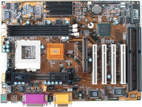 Ecs p6bxt-a+ rev. 1.3b atx motherboard, 2x isa, 4x pci, 1x agp, slot 1 | eBay