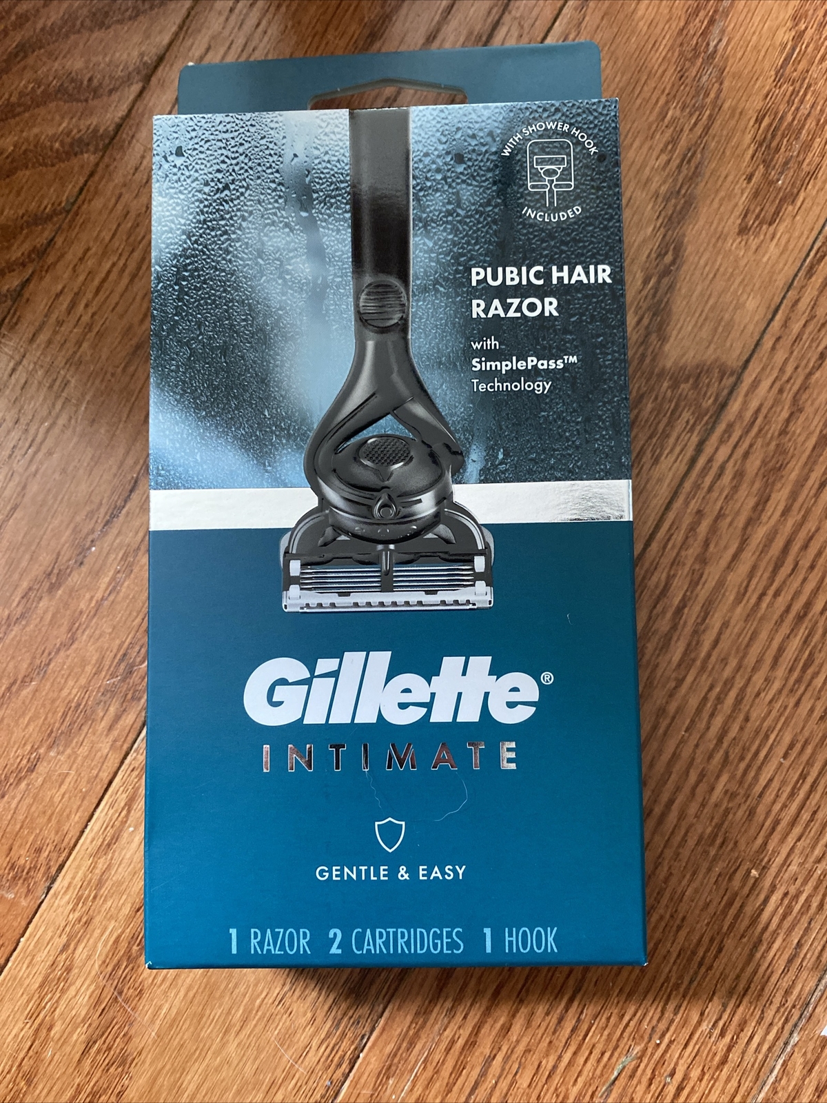 Gillette Intimate Pubic Hair Razor for Men, Black, 1 Handle, 2 Blade ...