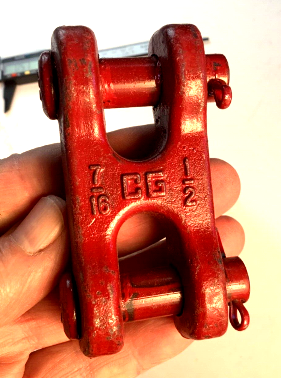 NOS - Crosby 7/16" - 1/2" 2IC Double Twin Clevis Link 1/2" PINS one per sale | eBay