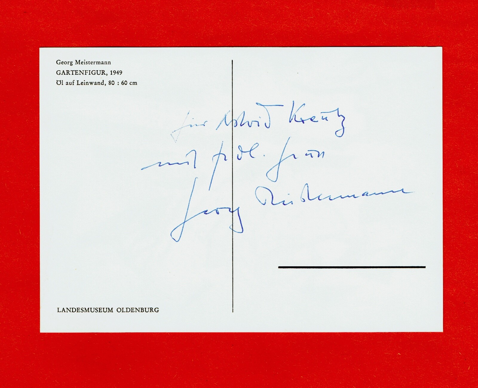 LG19-CARTE POSTALE-SIGNÉE-GEORG MEISTERMANN-PEINTRE-GRAPHISTE-ALLEMAND ...