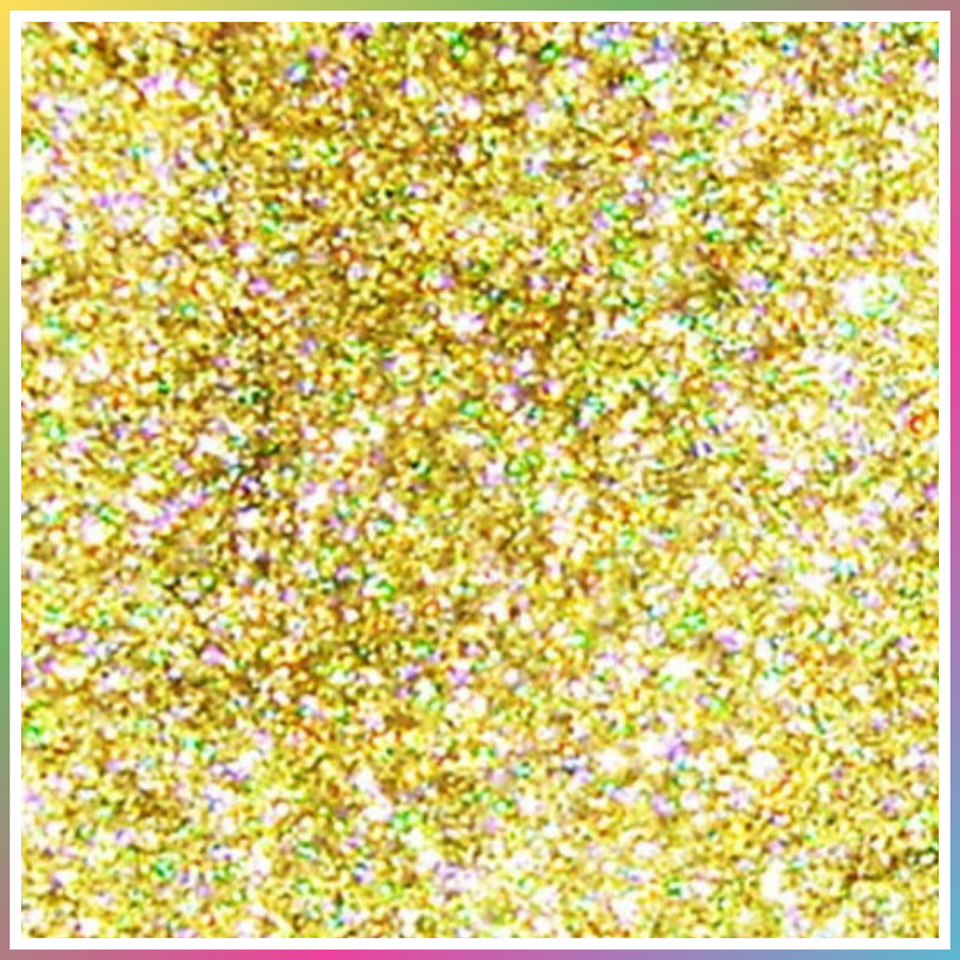 2oz (59ml) Gold Jewels Holographic Metal Flake .015" Rainbow Medium Pro ...