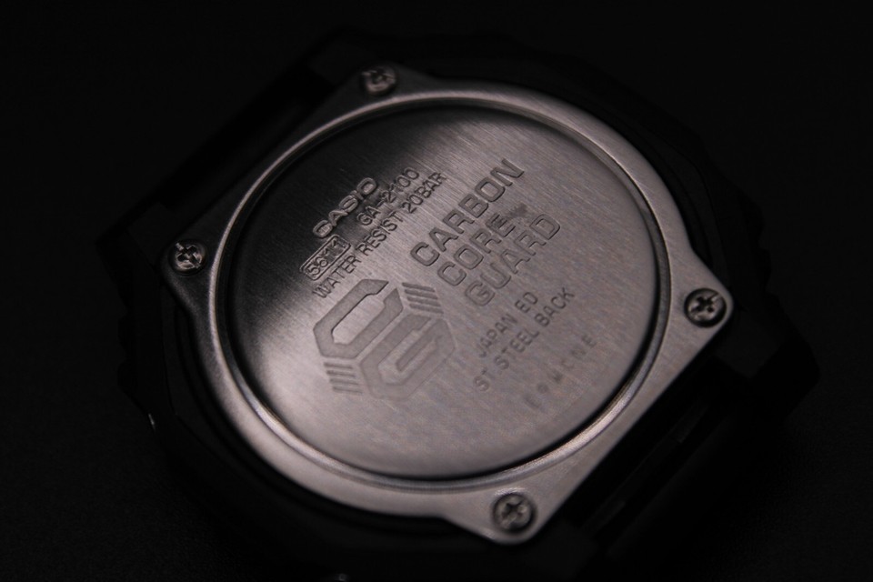 Custom silver casioak g-shock ga-2100 1a1 watch - blue & silver | eBay