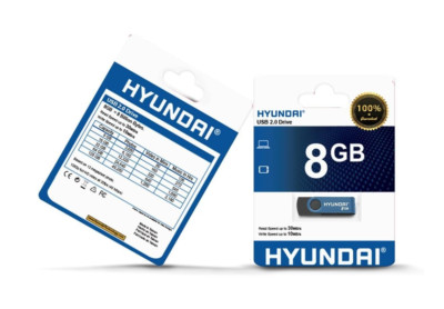 Hyundai 8GB USB 2.0 Flash Drive Max Read Transfer Rate 10MB/S Blue | eBay