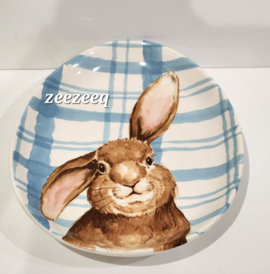 x4 Maxcera Easter Blue Bunny Rabbit Egg Shaped Side Salad Plates NEW | eBay