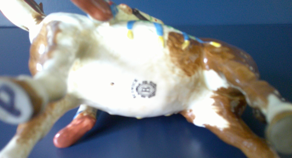 Vintage Beswick Indian Chief Mounted On Skewbald Horse 1391 By Orwell ...