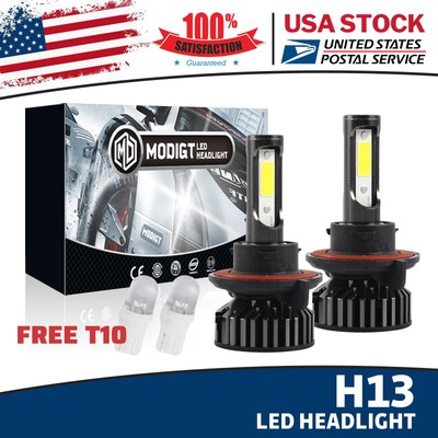 2x MGT 9008 LED Headlight Bulbs Conversion Kit High Beam White Super ...