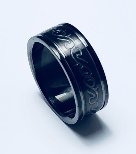 316L Black Stainless Steel Tribal Wedding Ring Band 8mm Size 6 - 13 NEW ...