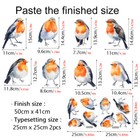 Cute Bird Window Stickers,Art Window Clings Decals Home Decoration ...