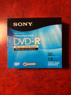 Sony DVD-R Recordable DVD Single Disc 30 min. 1.4GB Jewel Case | eBay