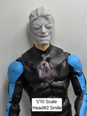 3d Printed INVINCIBLE HEAD#2 1:10 7" SELECT DC MULTIVERSE SCALE | eBay