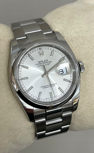 Rolex Datejust 36 Ref. 116200 Silver Stick Dial | eBay