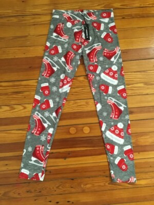 Chances R Women's Gray Leggings Christmas Holiday Size S Small | eBay