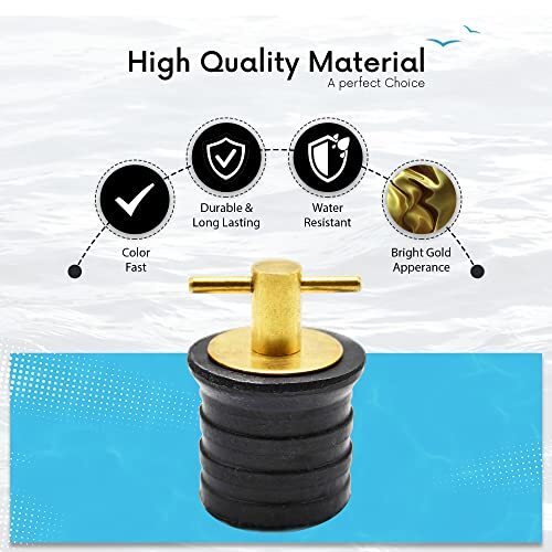 1-1/4 Inch Rust Proof Strong and Sturdy Fine Finish Drain Plug with ...