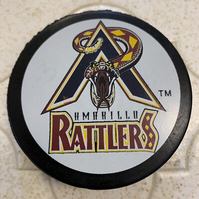 Vintage Amarillo Rattlers Official WPHL Hockey Puck 1996 Big Texan 72oz ...