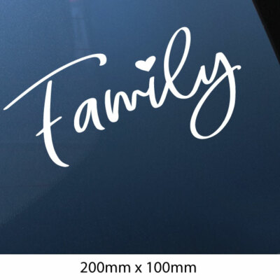 My Family love sticker Decal with birds and love heart for car, window ...
