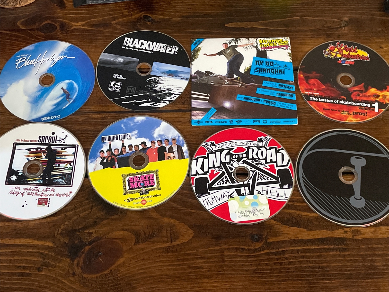 Lot Of 8 Surfing And Skateboarding DVDs USED Strange Notes Skate More ...