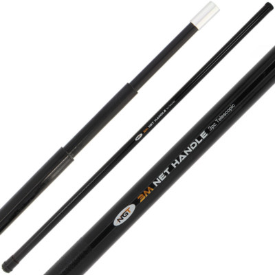 3M NGT LANDING NET HANDLE TELESCOPIC 3 SECTION FOR CARP FISHING LANDING ...