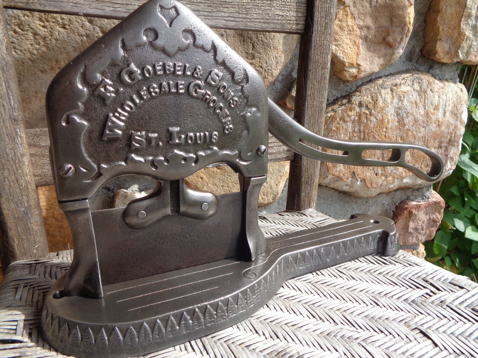 RARE HARDING & JOHNSON ADVERTISING CAST IRON TOBACCO PLUG CUTTER ST ...