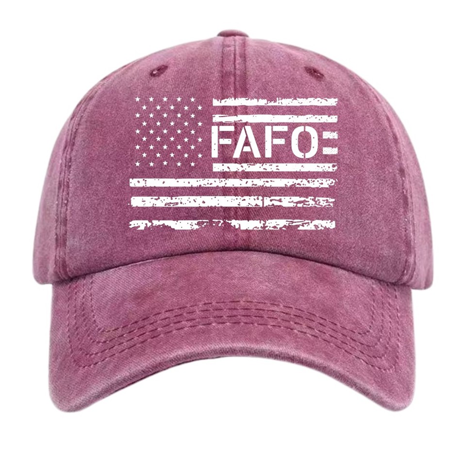 American Pride FAFO Dad Hat - Faded Stars&Stripes Print, Unisex ...