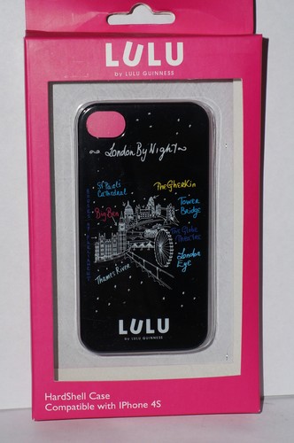 LULU by Lulu Guinness IPhone 4S Hardshell Case London Night Black New ...