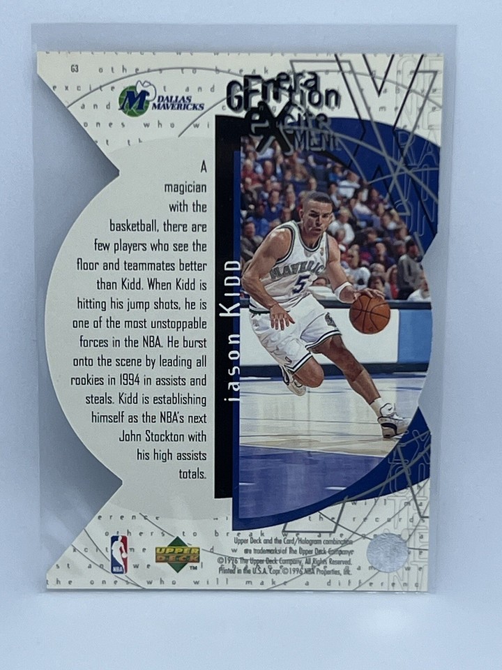 JASON KIDD 1996-97 UPPER DECK GENERATION EXCITEMENT DALLAS MAVERICKS ...