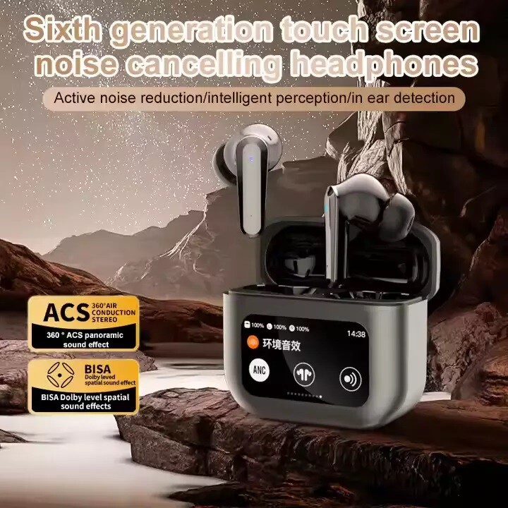 Bluetooth 5.4 Noise Cancelling Earbuds |LCD Display & Wireless，In-Ear ...