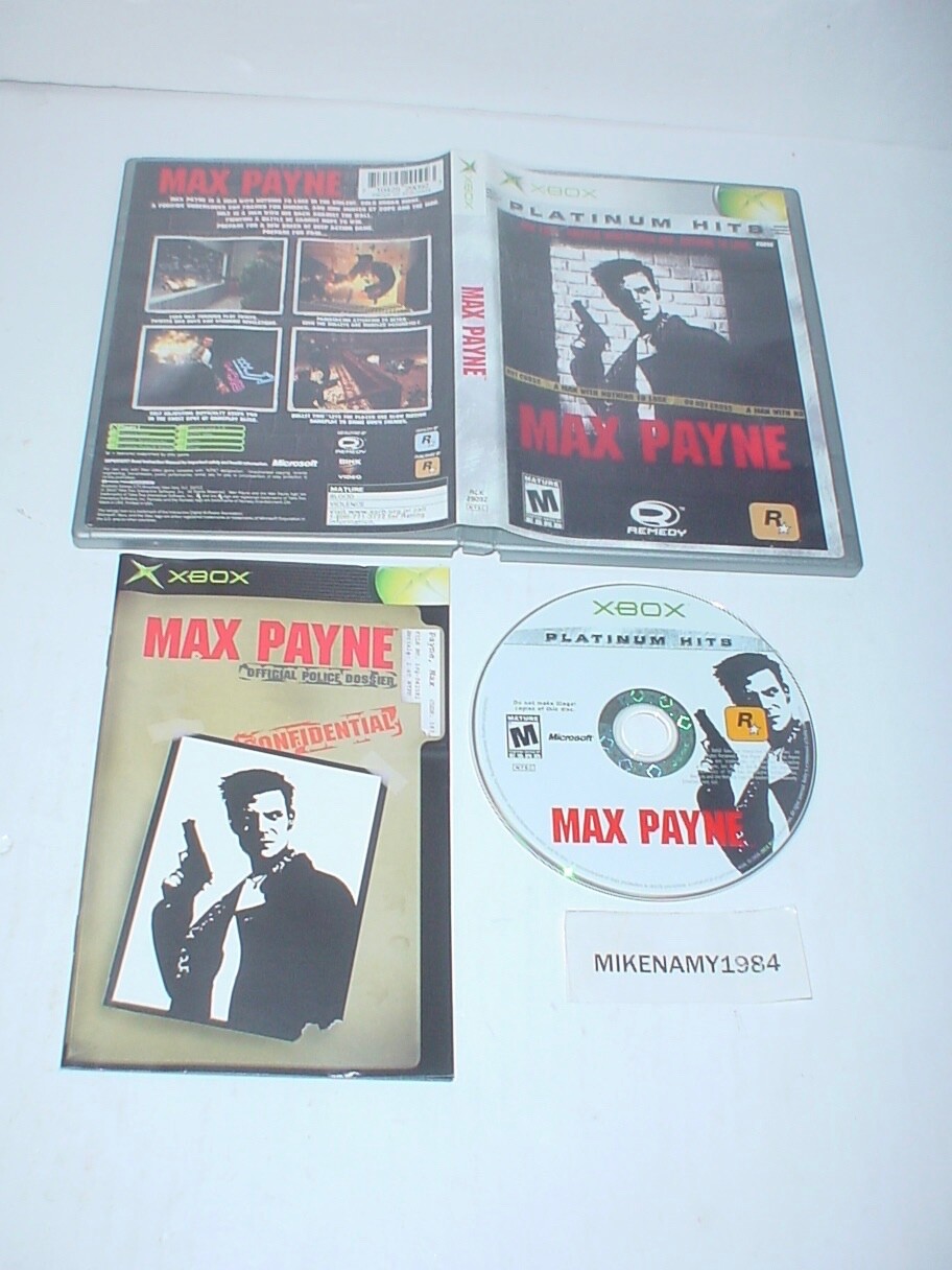 MAX PAYNE game complete w/ manual (Platinum Hits) -Original Microsoft ...