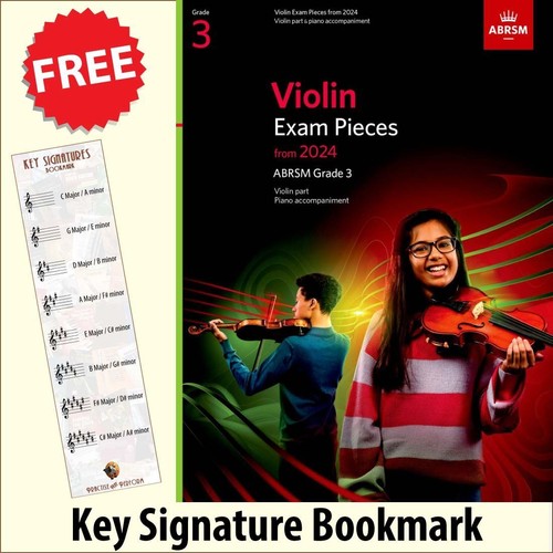 ABRSM Violin Exam Pieces Grade 3 from 2024 Violin/Piano plus Key Sig ...