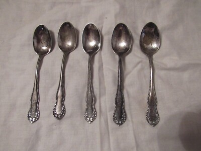 Oneida Bernice Pattern - 5 Small Spoons - Silverplate - 5" Long | eBay