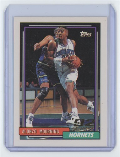 1992-93 Topps Alonzo Mourning Rookie Basketball Card Charlotte Hornets ...