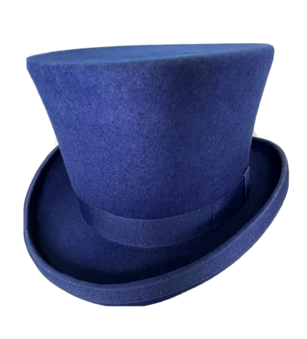 RETRO Wool Felt Men Top Hat Tuxedo Topper Victorian Gentlemen | 57cm ...