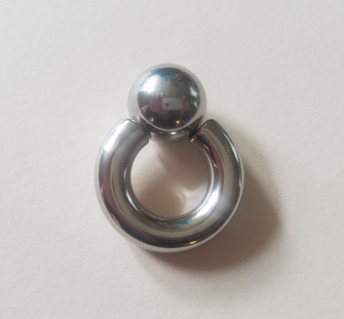 CUSTOM HEAVY GAUGE BCR CBR PRINCE ALBERT RING 10MM X 19MM+22MM SCREW IN ...