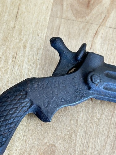 Antique 1930's J.E. Stevens PLUCK Cast Iron Cap Gun Single Shot Western ...