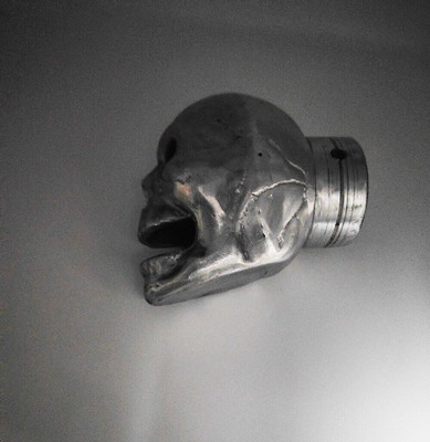 ALLOY SKULL EXHAUST PIPE TIP SILENCER END FIT FOR Car/Motorcycle 2 inch ...